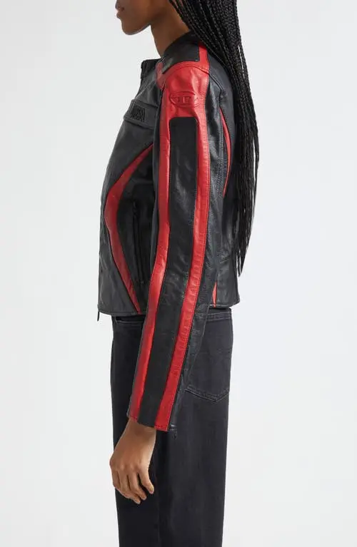 DIESEL® L-ovable Leather Biker Jacket