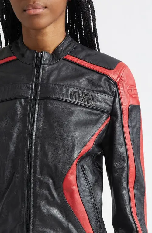 DIESEL® L-ovable Leather Biker Jacket
