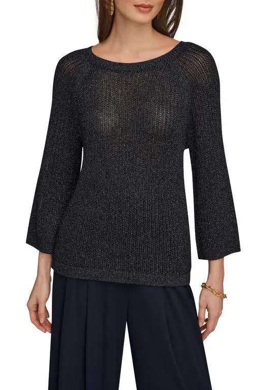 Donna Karan New York Metallic Sheer Sweater - Nightfall