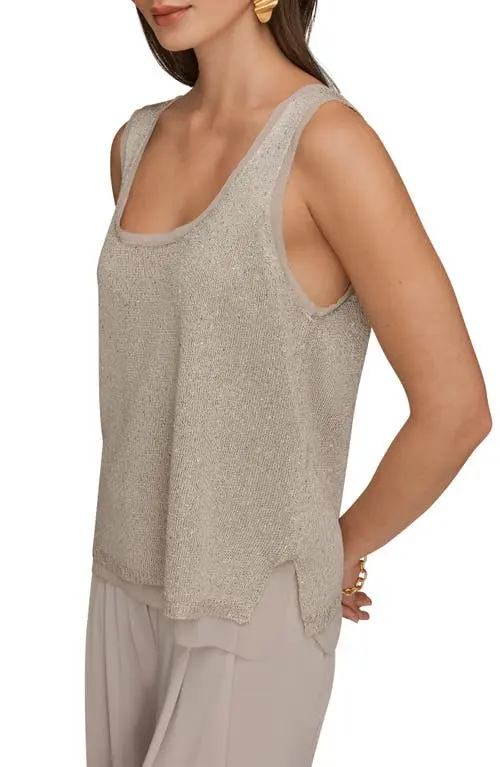 Donna Karan New York Sequin Shell Top - Tuscan Grey