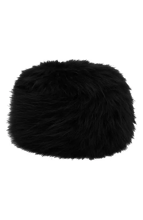 Apparis Margot Faux Fur Pillbox Hat - Noir