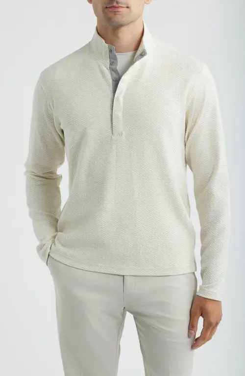 Johnnie-o Ransel Quarter Snap Placket Pullover - Cream