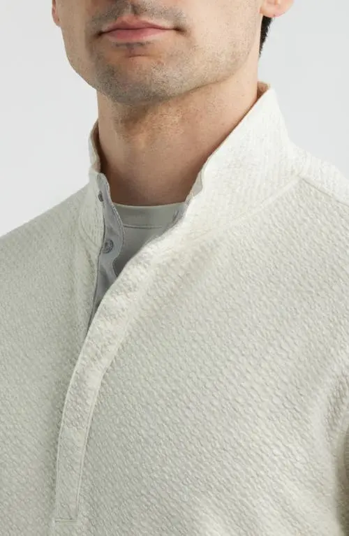 Johnnie-o Ransel Quarter Snap Placket Pullover - Cream