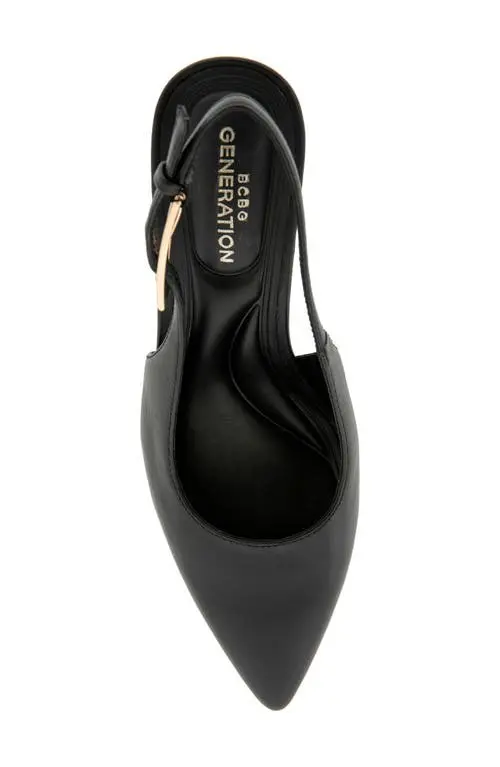 Bcbgmaxazria Xyla Slingback Pointed Toe Wedge Pump - Black
