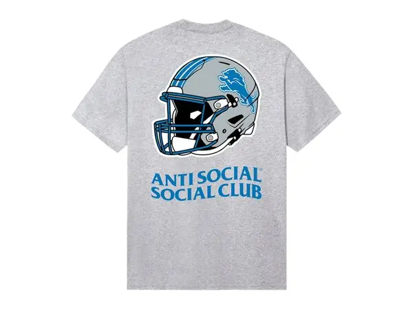 ANTI SOCIAL SOCIAL CLUB X Detroit Lions Impact Tee Shirt - Grey