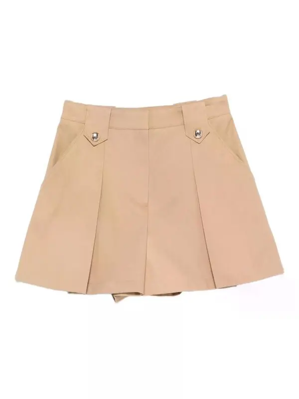 Maje Pleated Buttoned Shorts
