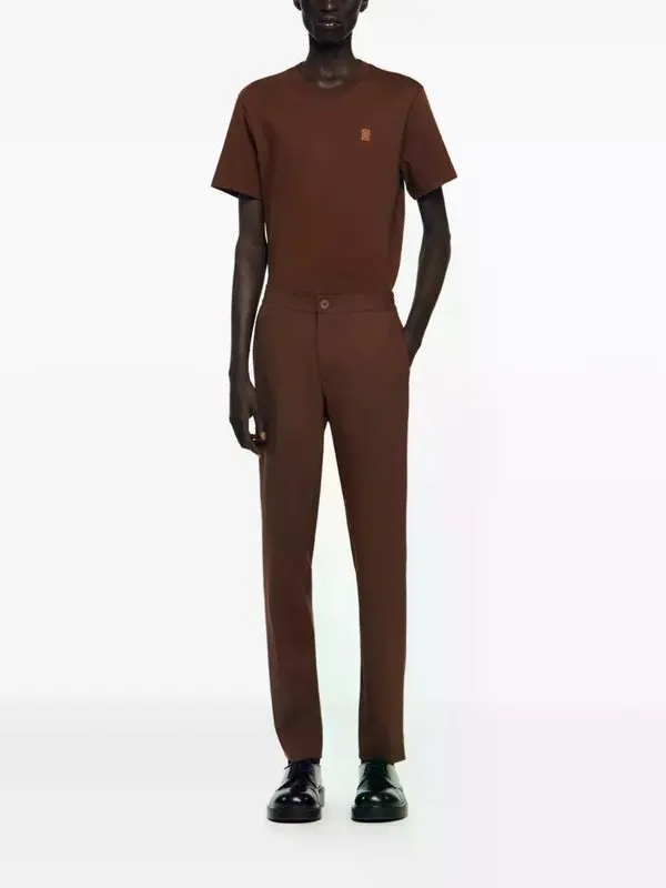 Sandro Jersey Trousers - Brown