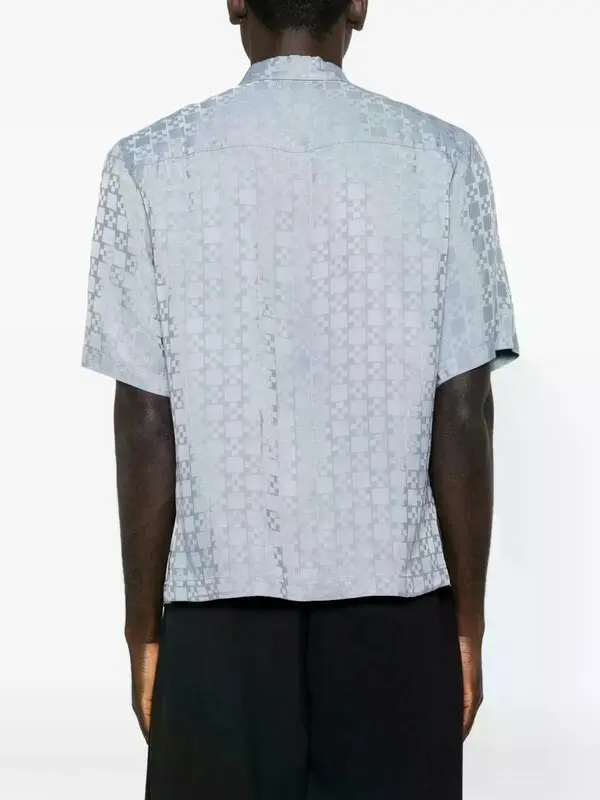 Sandro Square Cross Loose-fit Shirt - Blue