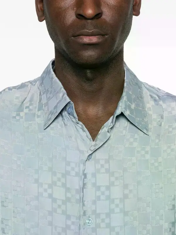 Sandro Square Cross Loose-fit Shirt - Blue