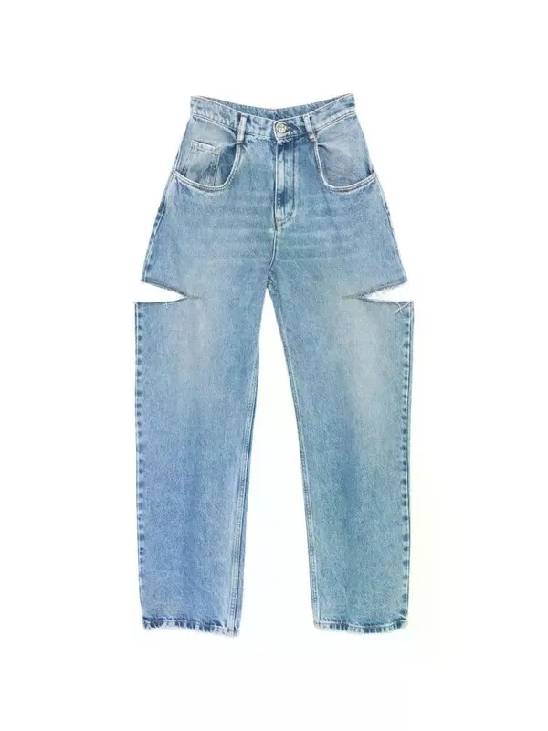 MAISON MARGIELA Cut-out Wide-leg Jeans - Blue