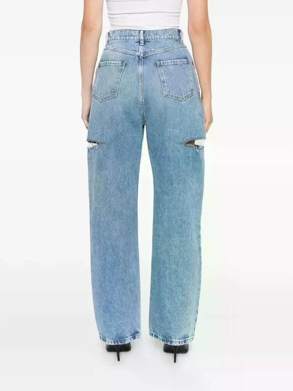MAISON MARGIELA Cut-out Wide-leg Jeans - Blue