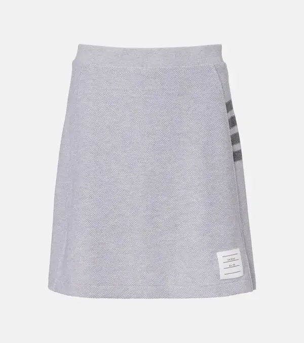 Thom Browne 4-bar Cotton Miniskirt