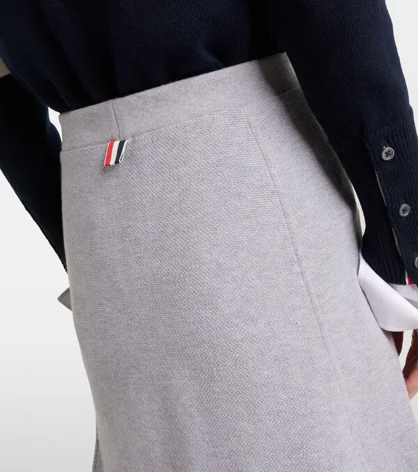 Thom Browne 4-bar Cotton Miniskirt