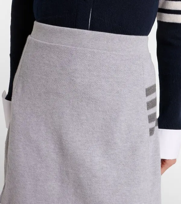 Thom Browne 4-bar Cotton Miniskirt - Grey