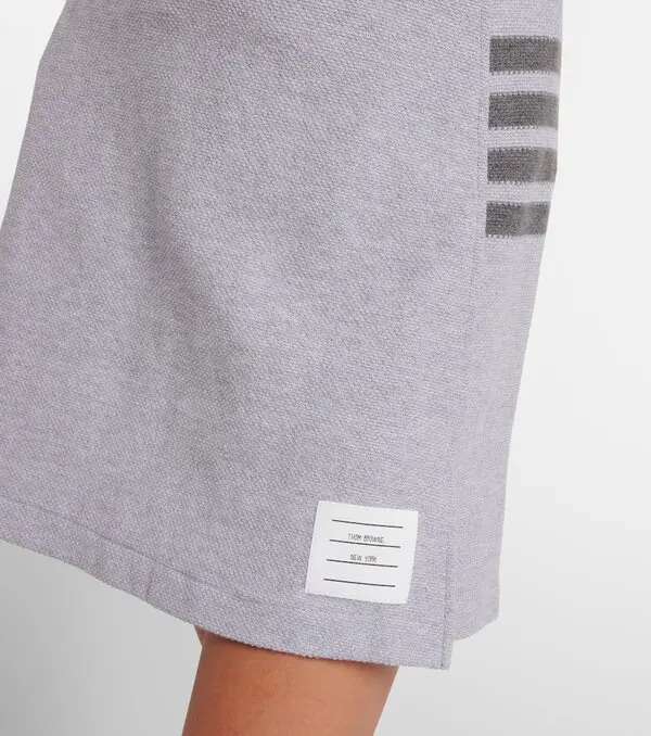 Thom Browne 4-bar Cotton Miniskirt - Grey