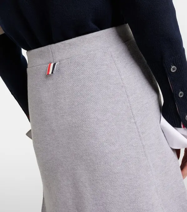 Thom Browne 4-bar Cotton Miniskirt - Grey