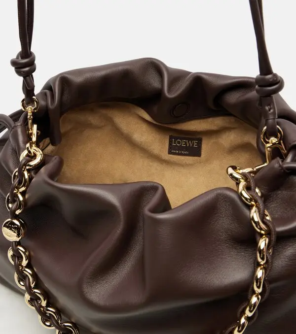 Loewe Flamenco Large Leather Shoulder Bag - Brown