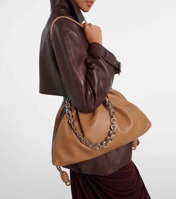 Loewe Flamenco Large Leather Shoulder Bag - Brown