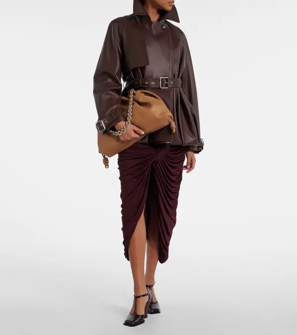 Loewe Flamenco Large Leather Shoulder Bag - Brown