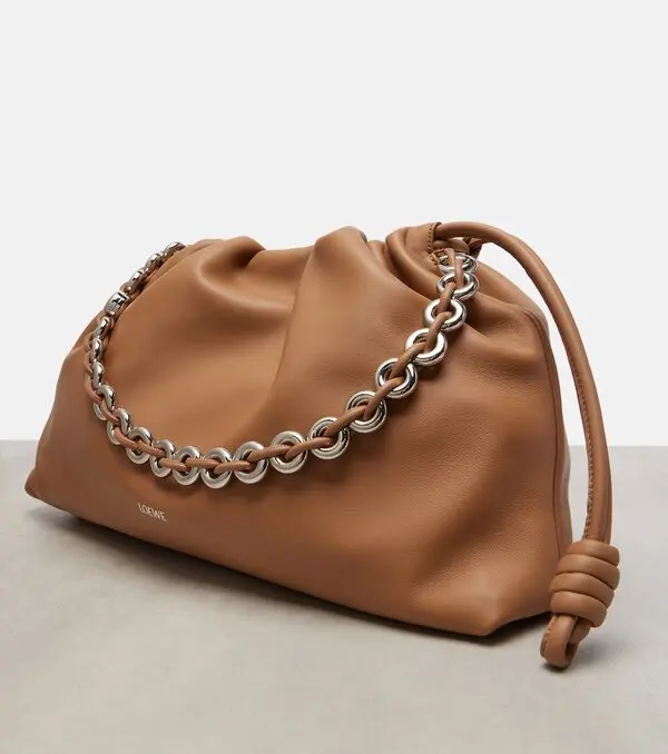 Loewe Flamenco Large Leather Shoulder Bag - Brown