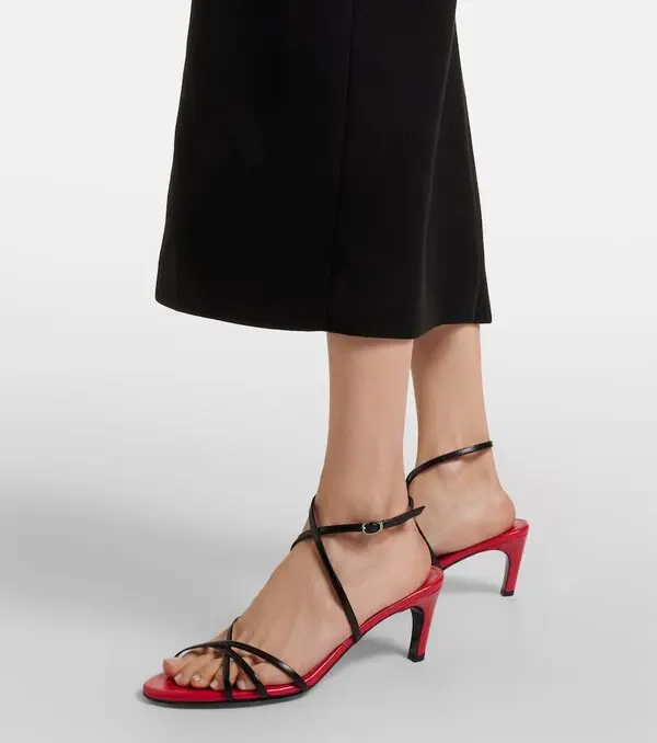 Proenza Schouler Uma Leather Slingback Sandals - Red