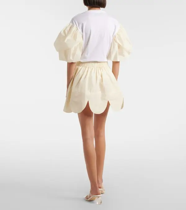 Simone Rocha Poplin Miniskirt - White