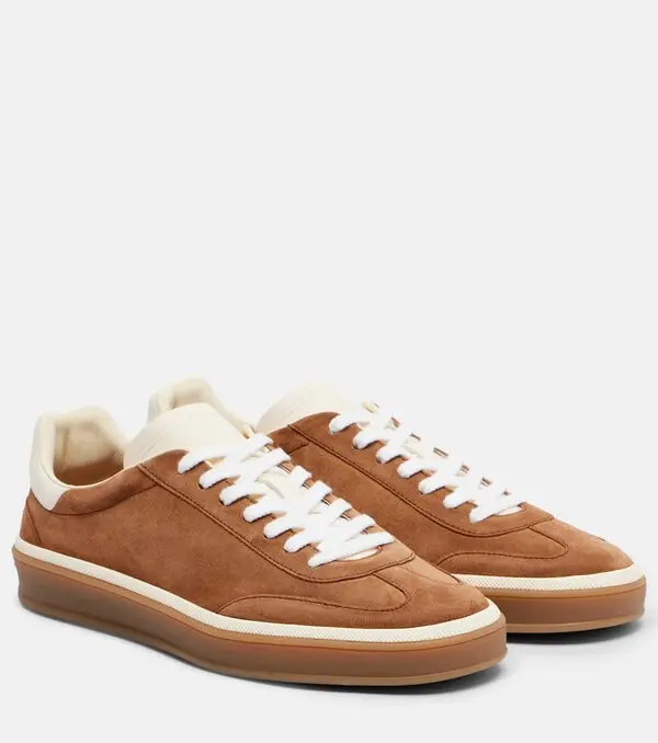 Loro Piana Tennis Suede Sneakers - Beige