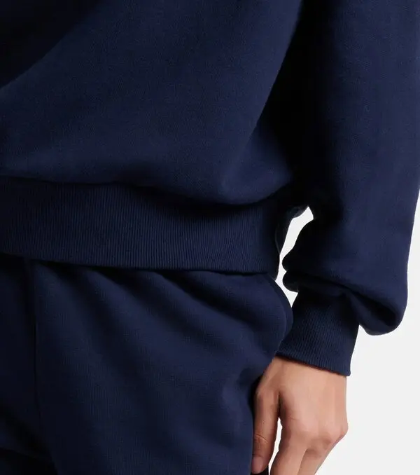 The Upside Elle Cotton Jersey Polo Sweater - Blue