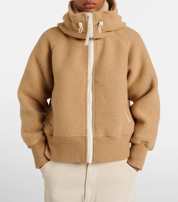 Canada Goose Chilliwack Wool-blend Fleece Bomber Jacket - Beige
