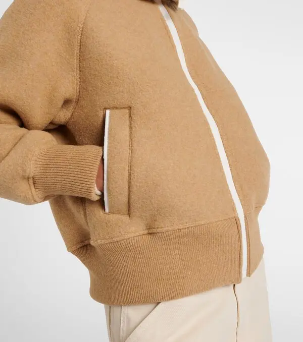 Canada Goose Chilliwack Wool-blend Fleece Bomber Jacket - Beige