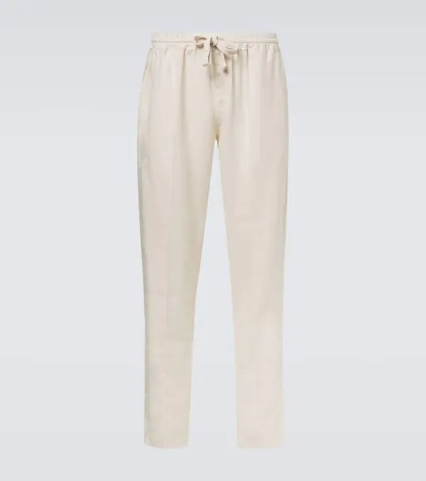 Fedeli Bonifacio Linen Tapered Trousers - Beige