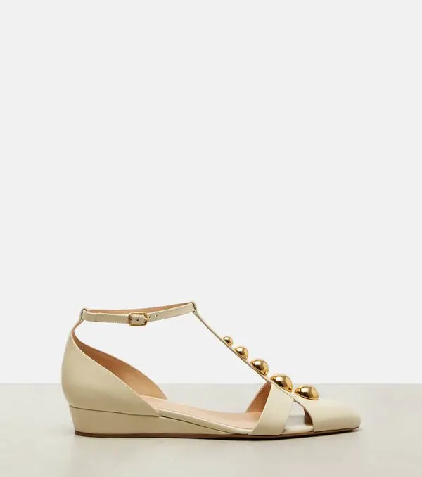 Chloé Embellished Leather Flats