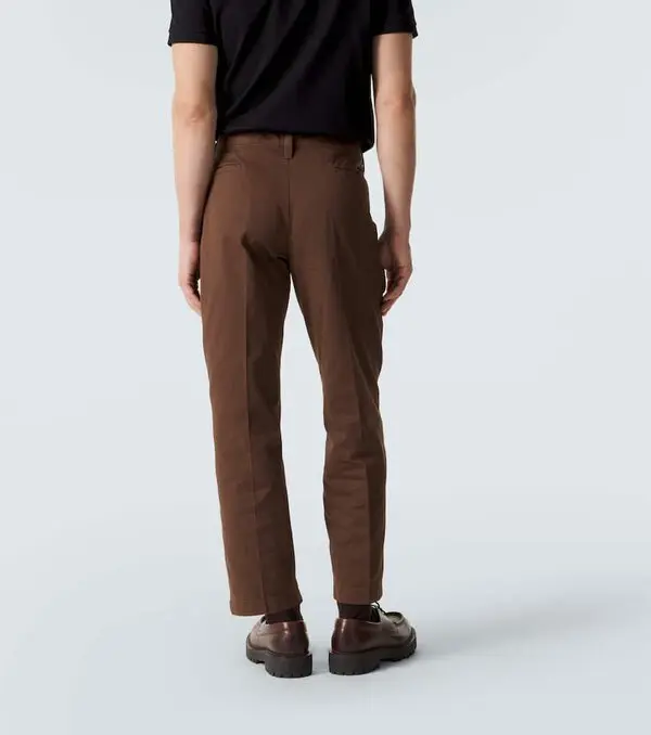 Prada Cropped Cotton Gabardine Slim Pants