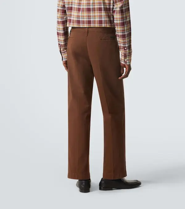 Prada Cropped Cotton Gabardine Slim Pants
