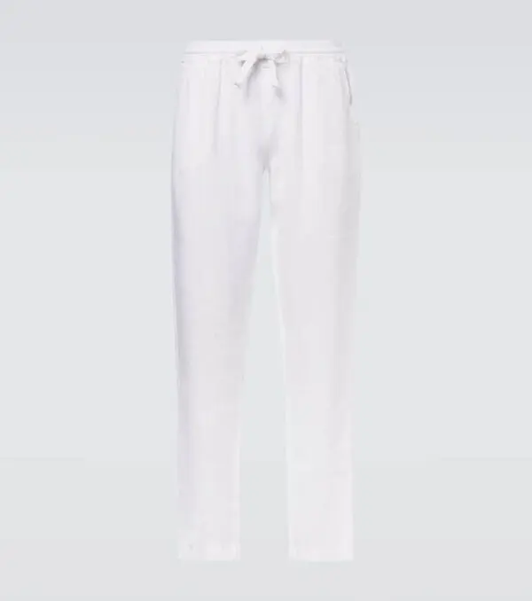 Fedeli Bonifacio Linen Tapered Pants - White