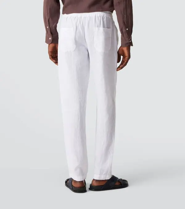 Fedeli Bonifacio Linen Tapered Pants - White
