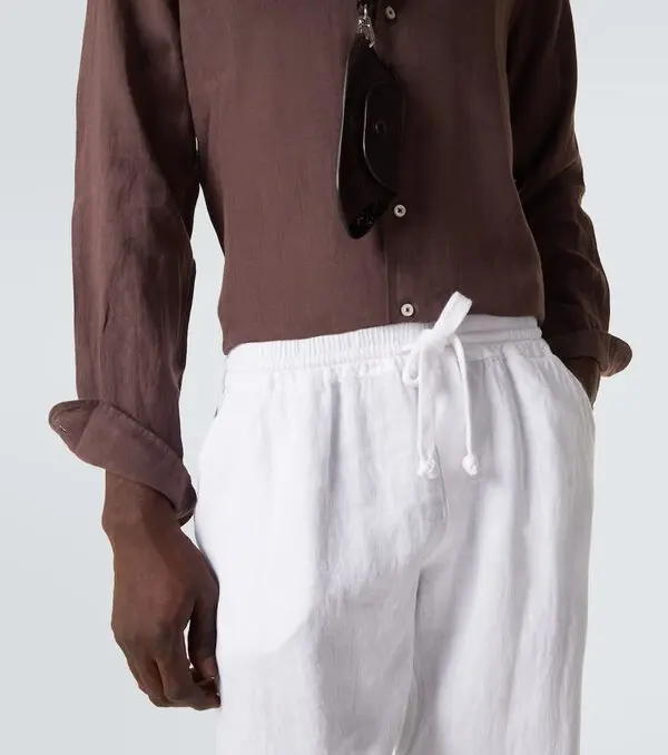 Fedeli Bonifacio Linen Tapered Pants - White