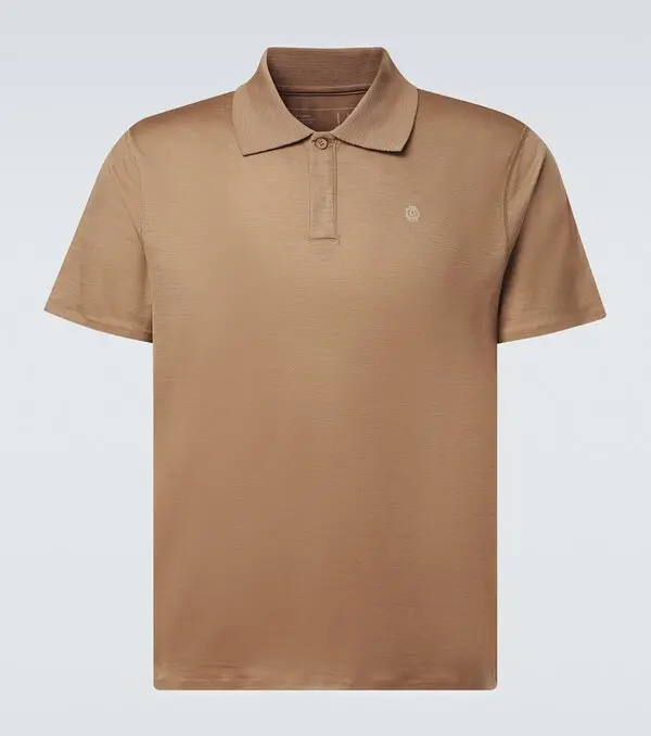 Dunhill Wool And Cashmere Polo Shirt - Brown