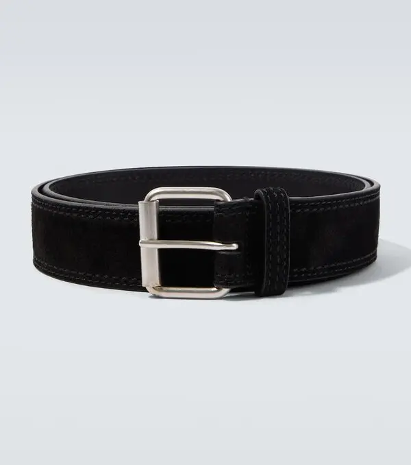 Dries Van Noten Suede Belt - Black