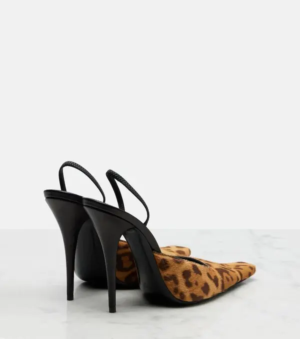 Saint Laurent Tuileries Calf Hair Slingback Pumps