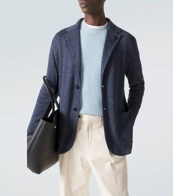 LARDINI Linen And Silk Blazer