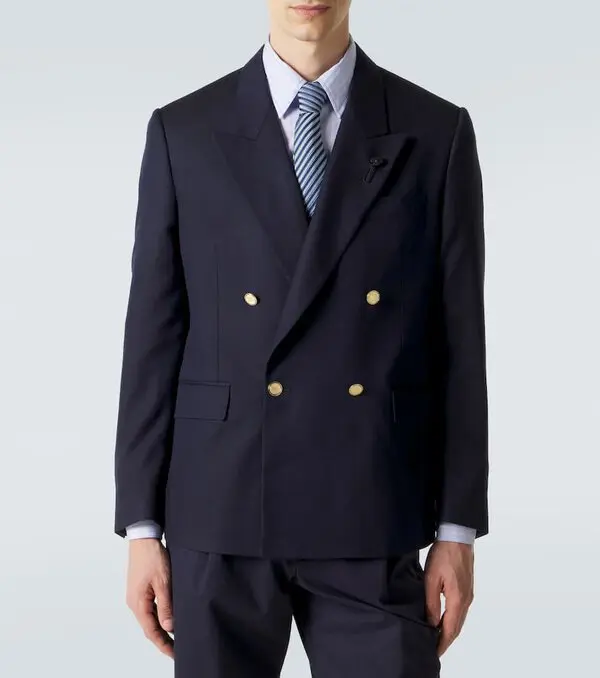 LARDINI Wool, Cashmere, And Silk Blazer