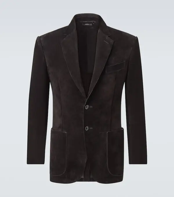 TOM FORD Suede Blazer - Black