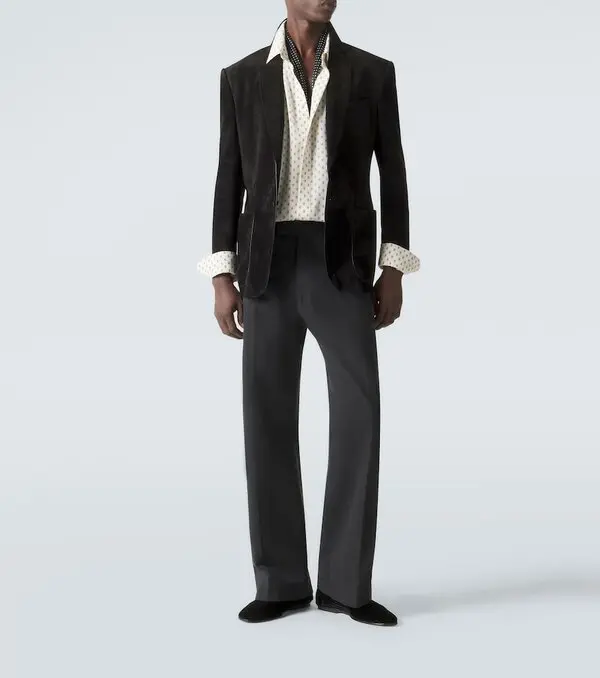 TOM FORD Suede Blazer - Black