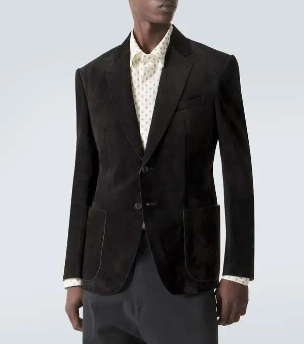 TOM FORD Suede Blazer - Black