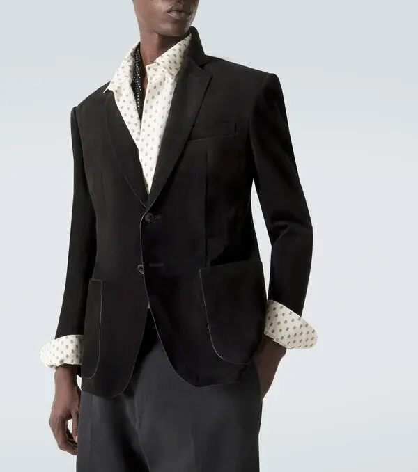 TOM FORD Suede Blazer - Black