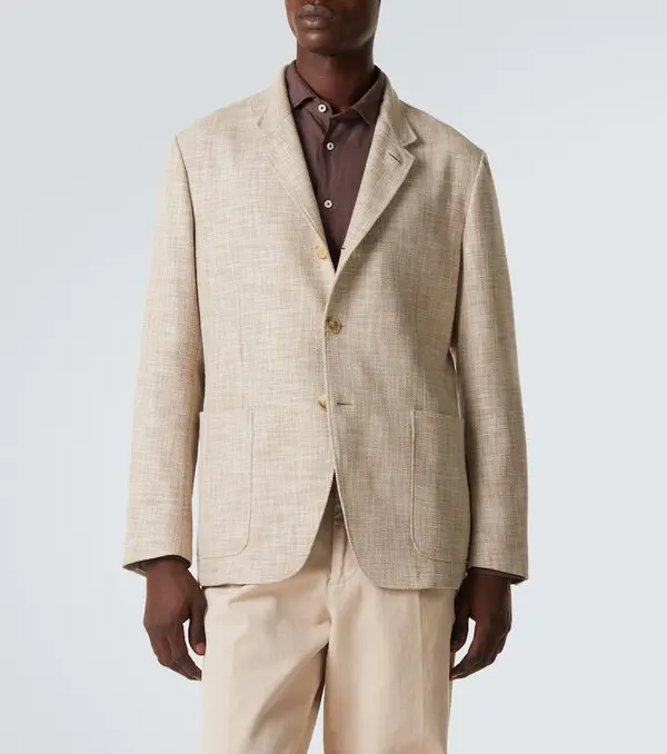 Canali Cotton, Wool, And Silk Blazer
