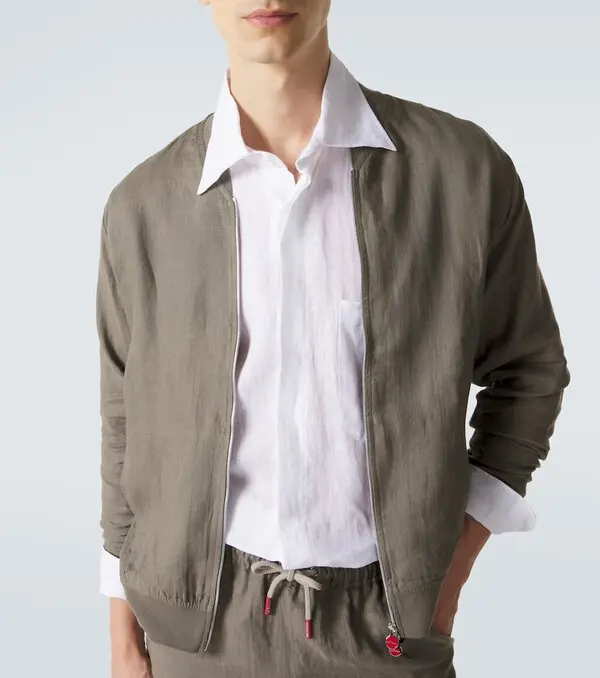 Kiton Linen Bomber Jacket