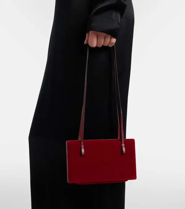 TOTEME Cocktail Velvet Shoulder Bag - Red