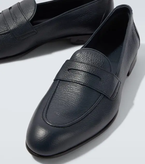 Brioni Leather Penny Loafers